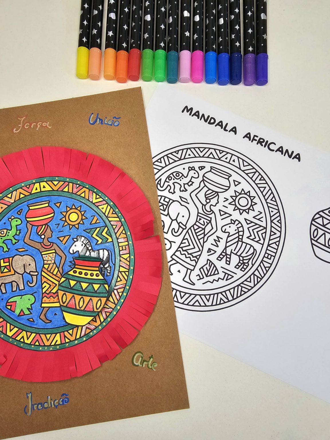Mandalas Africanas 3D para Colorir — Bônus especial Jogo Africano ...